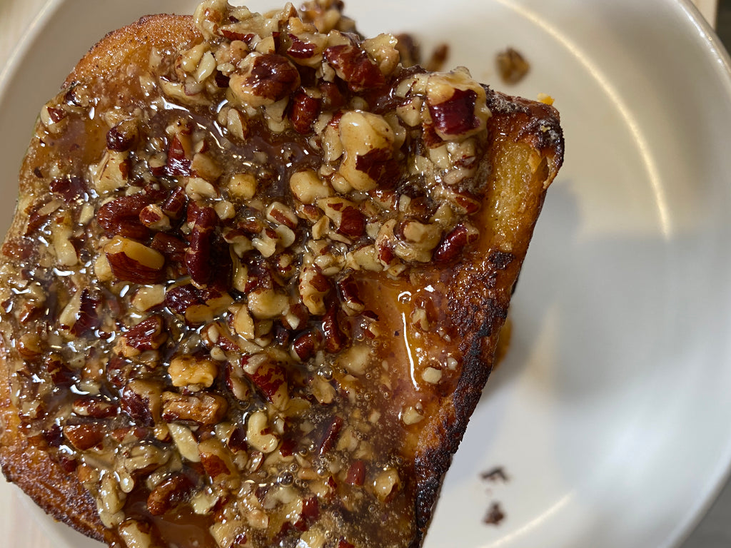Louisiana Sweet Potato French Toast with Pecan Honey Butter – Chef J ...