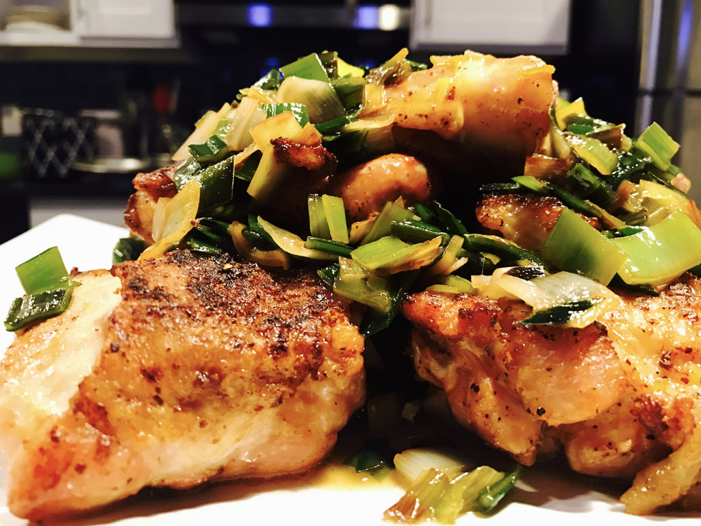 Tastic Spice Chicken with Bourbon Leek Sauce – Chef J. Jackson